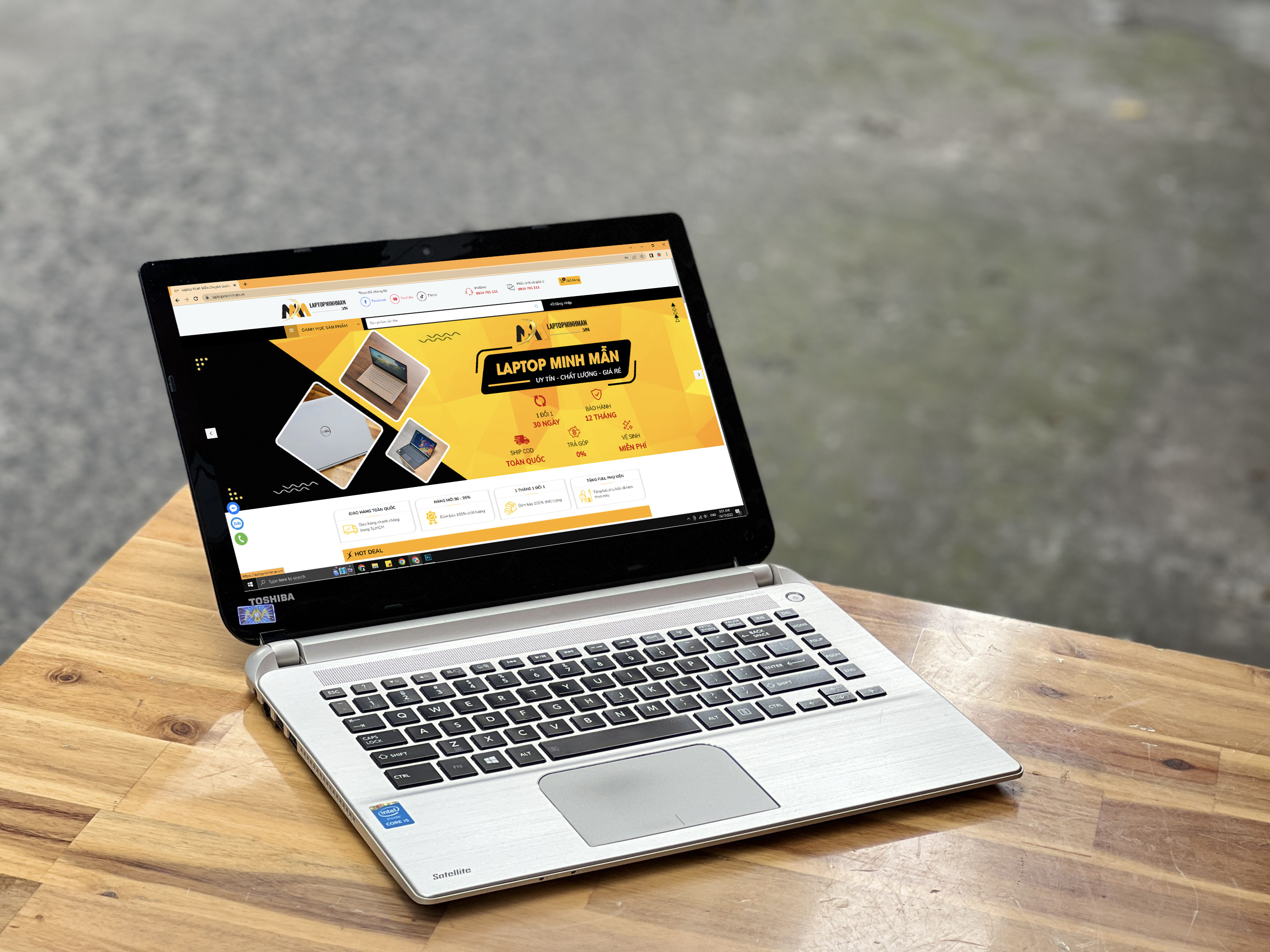 Laptop Toshiba Satellite E45-B4200 I5 4210U/ SSD/ Vỏ Nhôm/ Full HD/ Loa ...